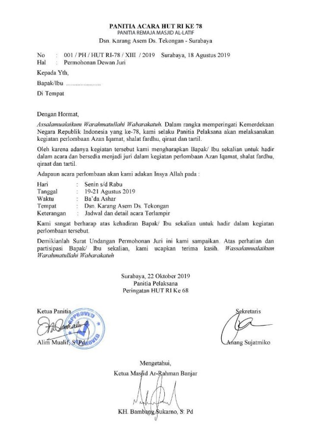Detail Contoh Surat Undangan Takmir Masjid Koleksi Nomer 53 Detail Contoh Surat Undangan Takmir Masjid Koleksi Nomer 53