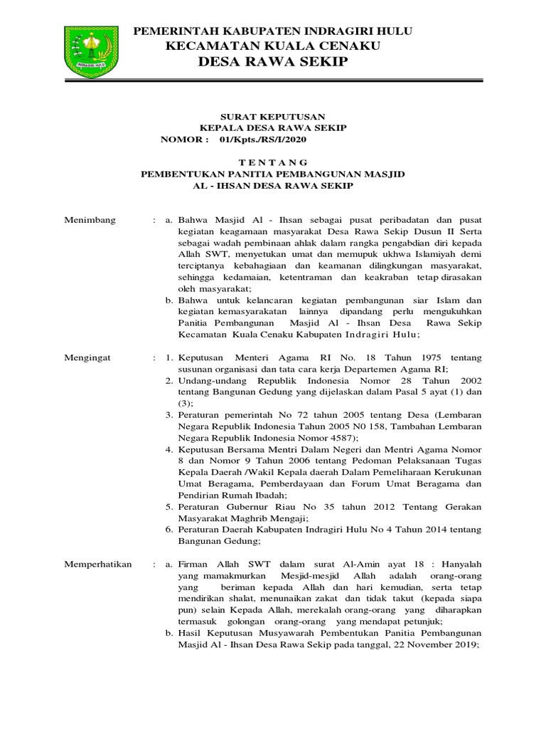 Detail Contoh Susunan Panitia Pembangunan Masjid Koleksi Nomer 19 Detail Contoh Susunan Panitia Pembangunan Masjid Koleksi Nomer 19