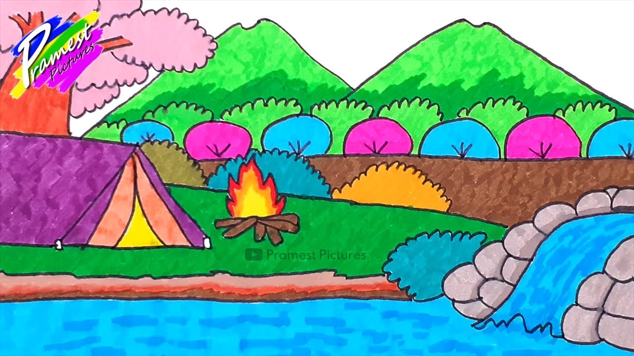 Gambar Pemandangan Gunung Karikatur 42 Koleksi Gambar