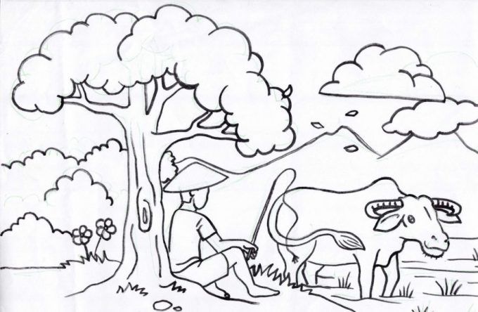 Detail Gambar Pemandangan Kampung Hitam Putih Koleksi Nomer 2 Detail Gambar Pemandangan Kampung Hitam Putih Koleksi Nomer 2