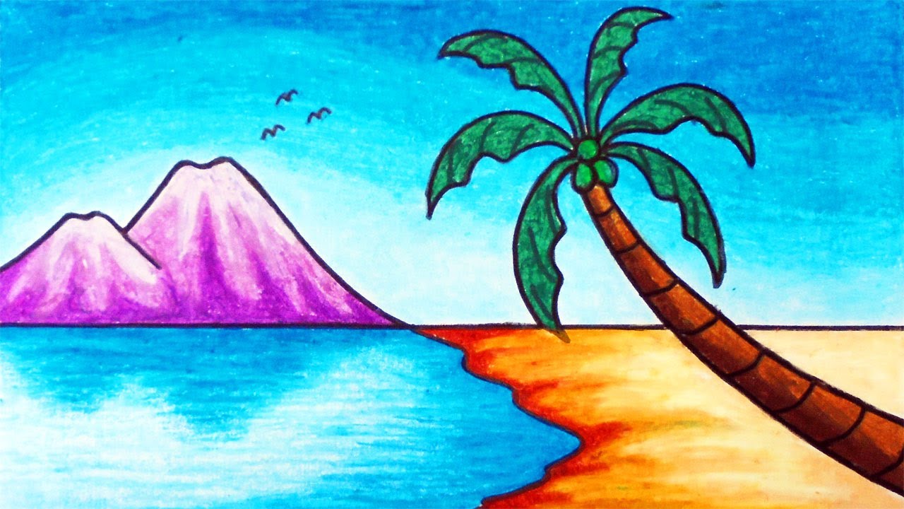 Detail Gambar Pemandangan Pantai Lukisan Pensil Pemandangan Gunung Dan ... Detail Gambar Pemandangan Pantai Lukisan Pensil Pemandangan Gunung Dan ...