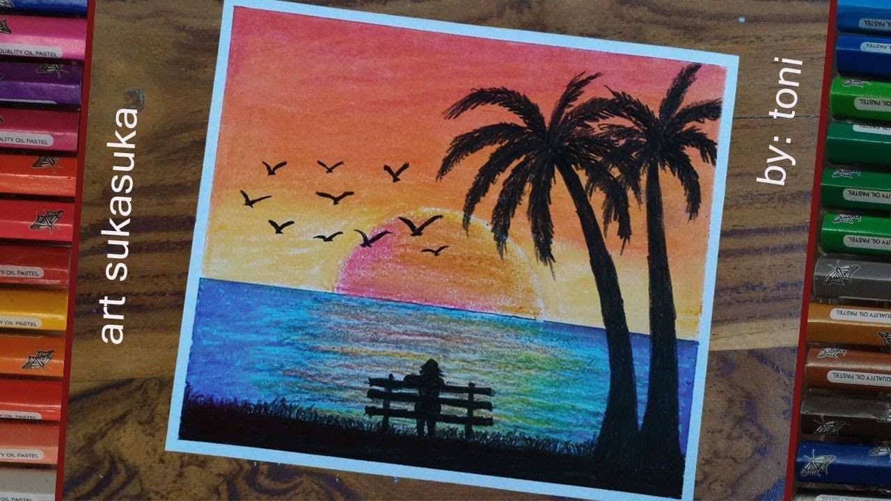 Detail Gambar Pemandangan Pantai Sunset Dengan Crayon Koleksi Nomer 3 Detail Gambar Pemandangan Pantai Sunset Dengan Crayon Koleksi Nomer 3