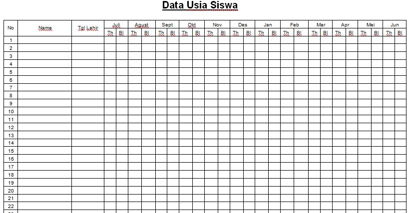 Detail Contoh Tabel Data Siswa Koleksi Nomer 30