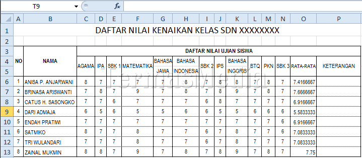 Contoh Tabel Membuat Laporan Daftar Nilai Siswa Back - vrogue.co Contoh Tabel Membuat Laporan Daftar Nilai Siswa Back - vrogue.co