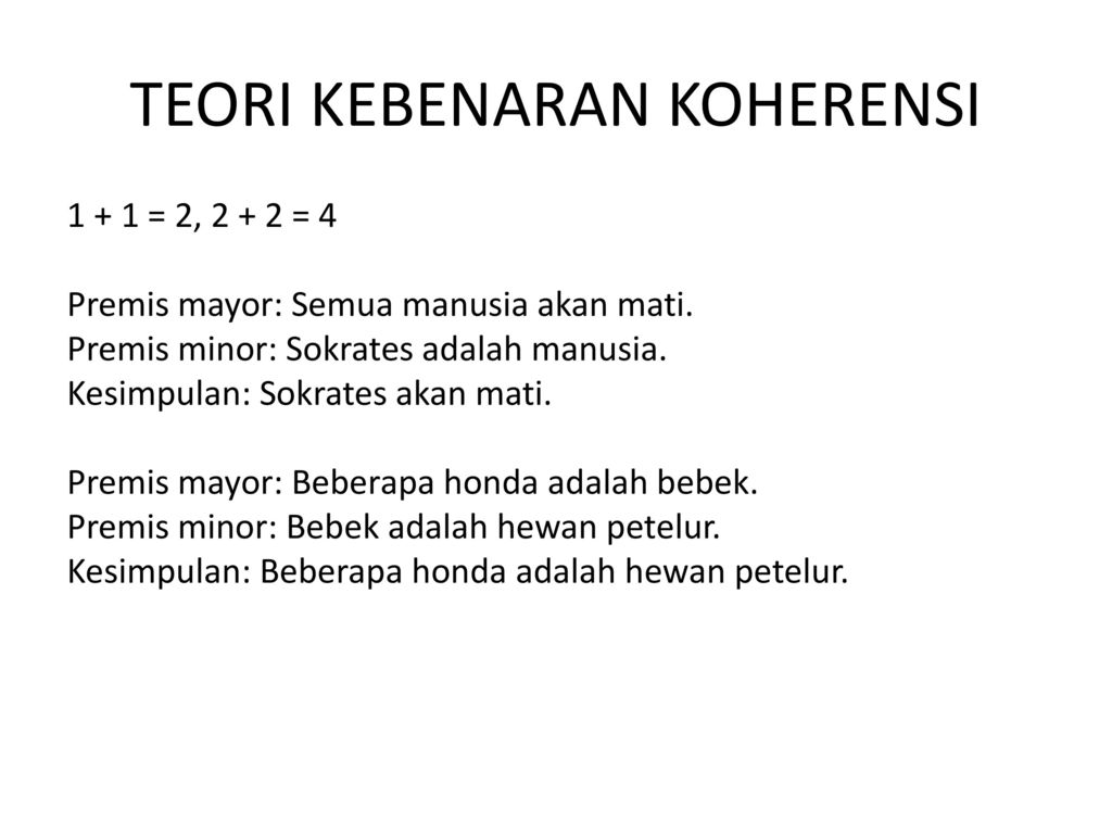 Detail Contoh Teori Korespondensi Koleksi Nomer 13