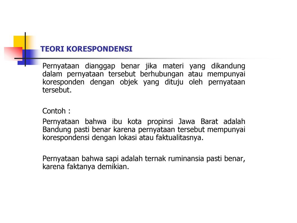 Contoh Teori Korespondensi 57 Koleksi Gambar