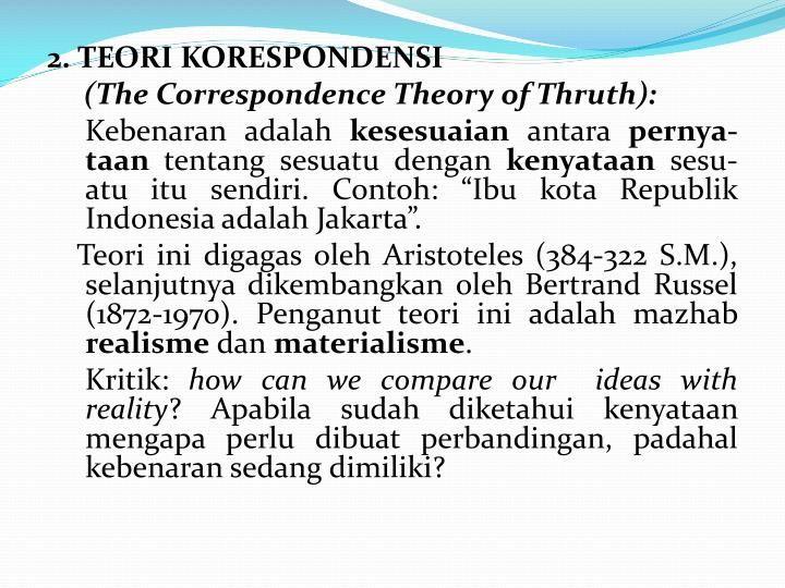 Contoh Teori Korespondensi 57 Koleksi Gambar