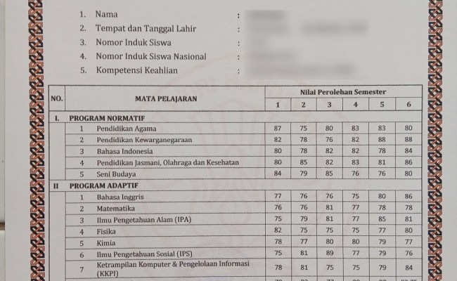 Detail Contoh Transkrip Nilai Sma 2019 Koleksi Nomer 12