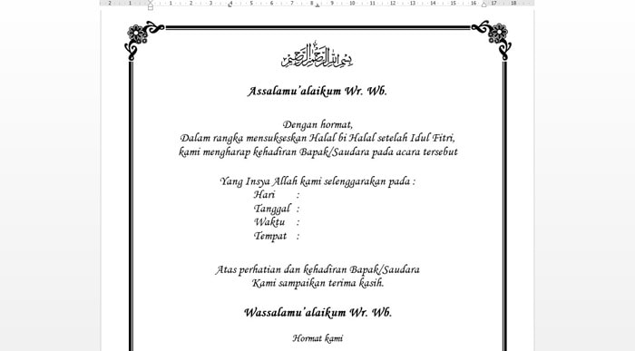 Contoh Undangan Halal Bihalal Keluarga - 49+ Koleksi Gambar Contoh Undangan Halal Bihalal Keluarga - 49+ Koleksi Gambar