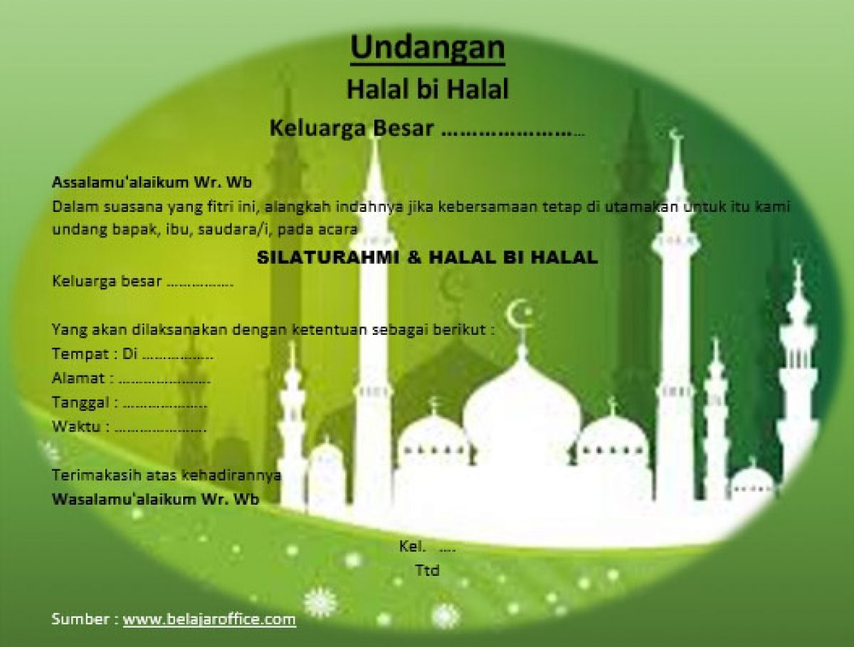Detail Contoh Undangan Halal Bihalal Keluarga Koleksi Nomer 3 Detail Contoh Undangan Halal Bihalal Keluarga Koleksi Nomer 3