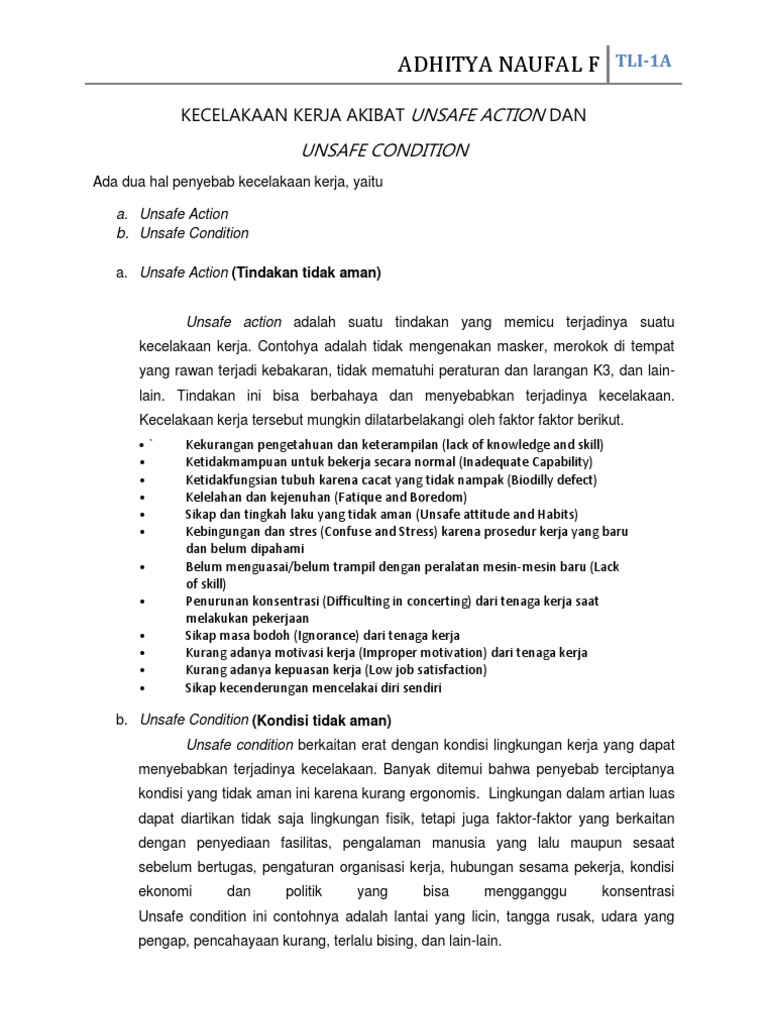 Contoh Unsafe Action - 49+ Koleksi Gambar