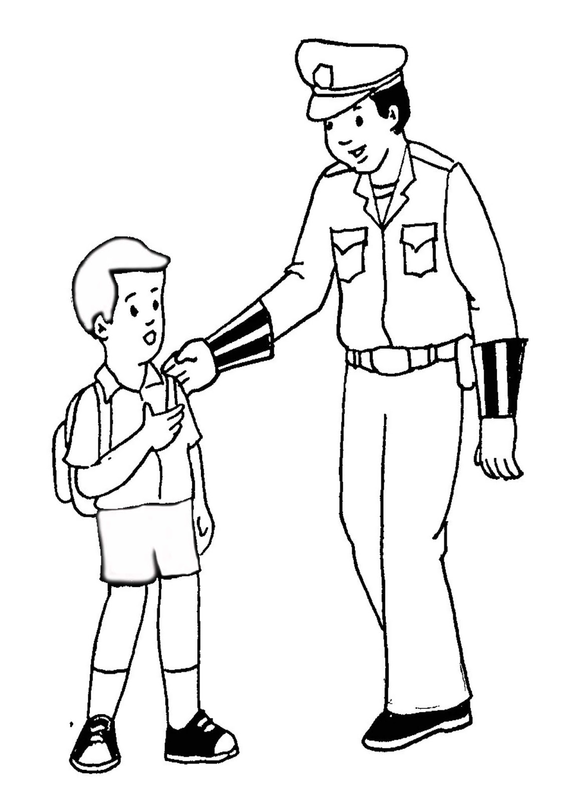 Detail Gambar Polisi Hitam Putih Koleksi Nomer 17