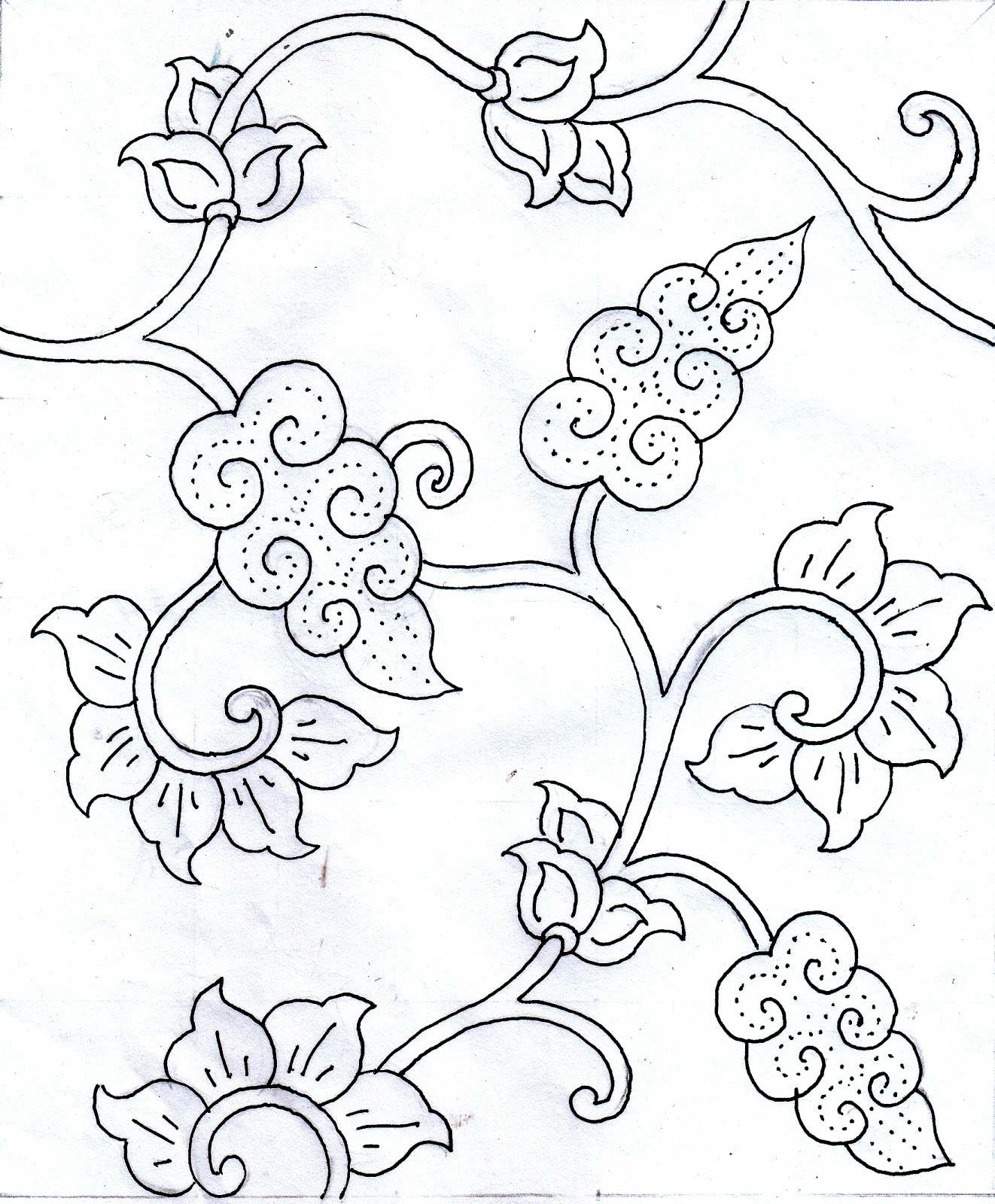 Detail Gambar Sketsa Bunga Motif Batik Koleksi Nomer 36 Detail Gambar Sketsa Bunga Motif Batik Koleksi Nomer 36