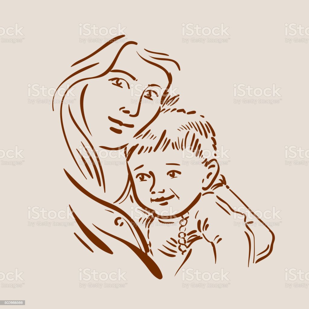 Gambar Sketsa Ibu Dan Anak - 50+ Koleksi Gambar Gambar Sketsa Ibu Dan Anak - 50+ Koleksi Gambar
