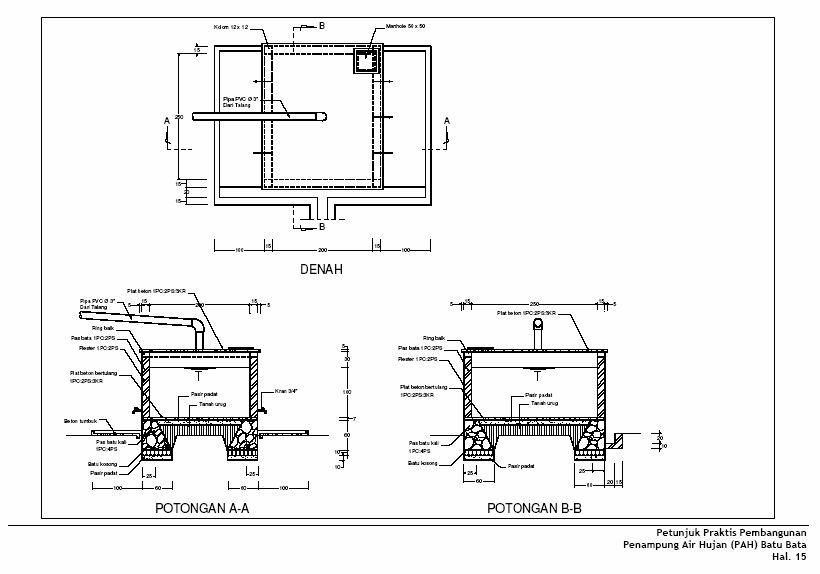Detail Desain Bak Penampung Air Bersih Koleksi Nomer 4 Detail Desain Bak Penampung Air Bersih Koleksi Nomer 4