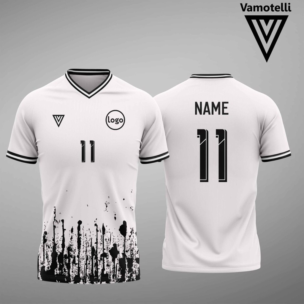 Detail Desain Jersey Futsal Warna Putih Koleksi Nomer 8 Detail Desain Jersey Futsal Warna Putih Koleksi Nomer 8