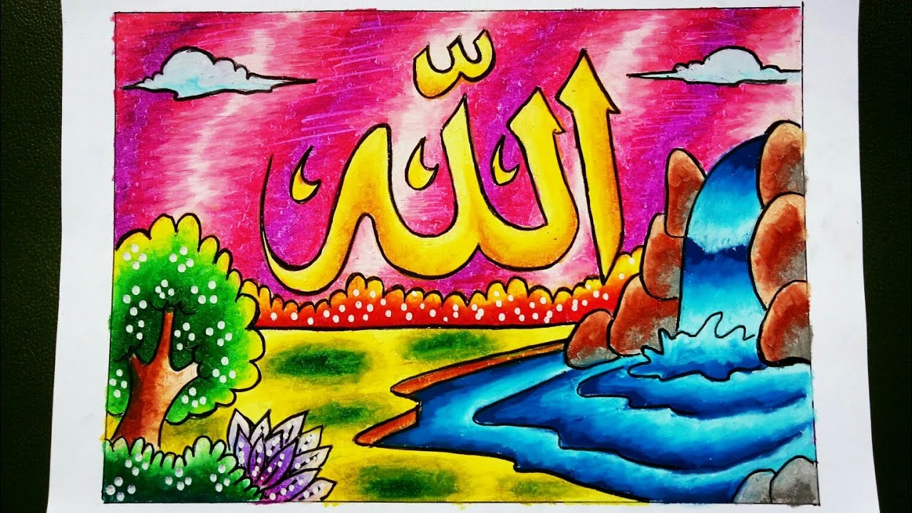 Cara Menggambar Dan Mewarnai Kaligrafi Sederhana Dan Menggambar ... Cara Menggambar Dan Mewarnai Kaligrafi Sederhana Dan Menggambar ...