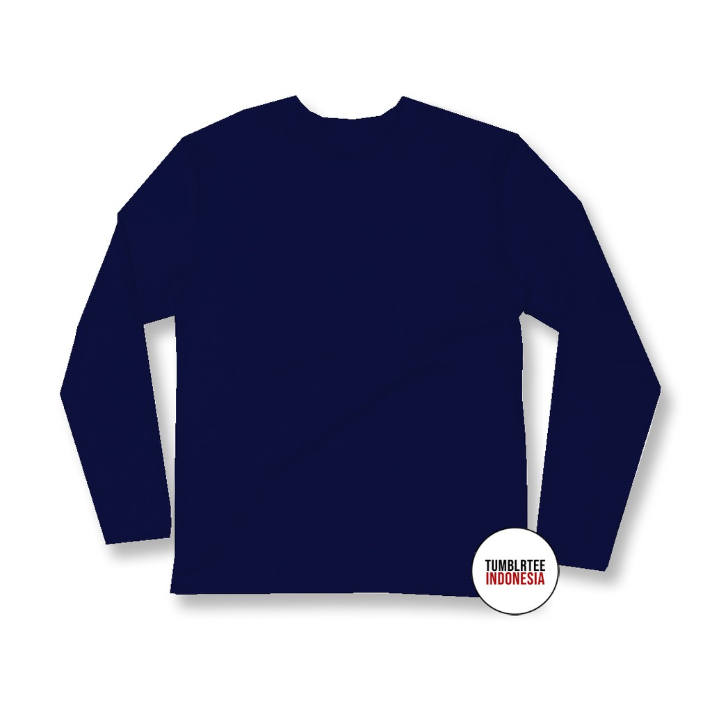 Detail Kaos Polos Biru Dongker Lengan Panjang Koleksi Nomer 12 Detail Kaos Polos Biru Dongker Lengan Panjang Koleksi Nomer 12
