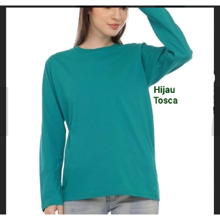 Detail Kaos Polos Hijau Tosca Lengan Panjang Depan Belakang Koleksi Nomer 3 Detail Kaos Polos Hijau Tosca Lengan Panjang Depan Belakang Koleksi Nomer 3