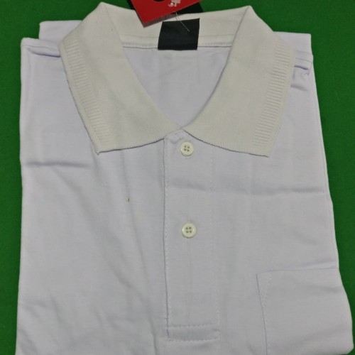 Kaos Putih Polos Berkerah Kaos Putih Polos Berkerah
