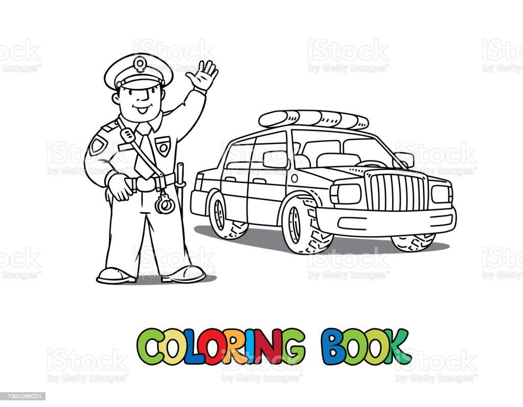 Detail Kartun Gambar Mewarnai Mobil Polisi Koleksi Nomer 31