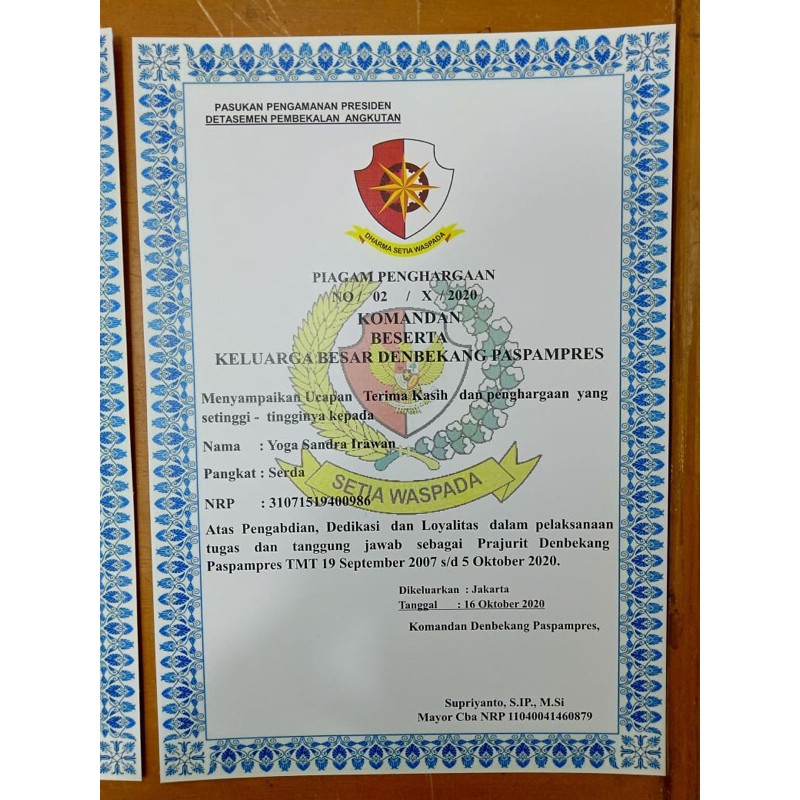 Detail Desain Piagam Ucapan Terima Kasih Koleksi Nomer 45