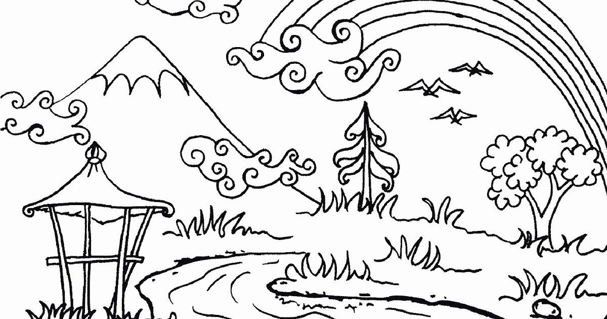Detail Mewarnai Gambar Pegunungan Koleksi Nomer 5