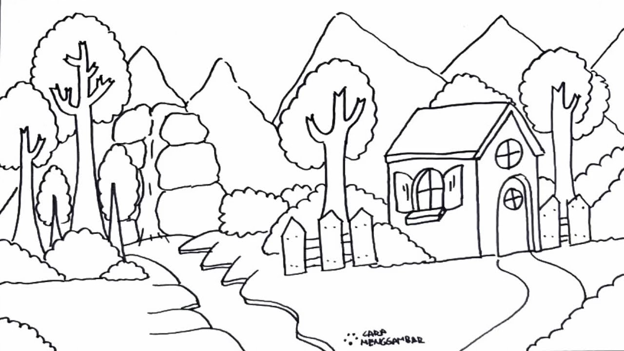 Detail Mewarnai Gambar Pemandangan Alam Mewarnai Gambar Koleksi Nomer 24 Detail Mewarnai Gambar Pemandangan Alam Mewarnai Gambar Koleksi Nomer 24