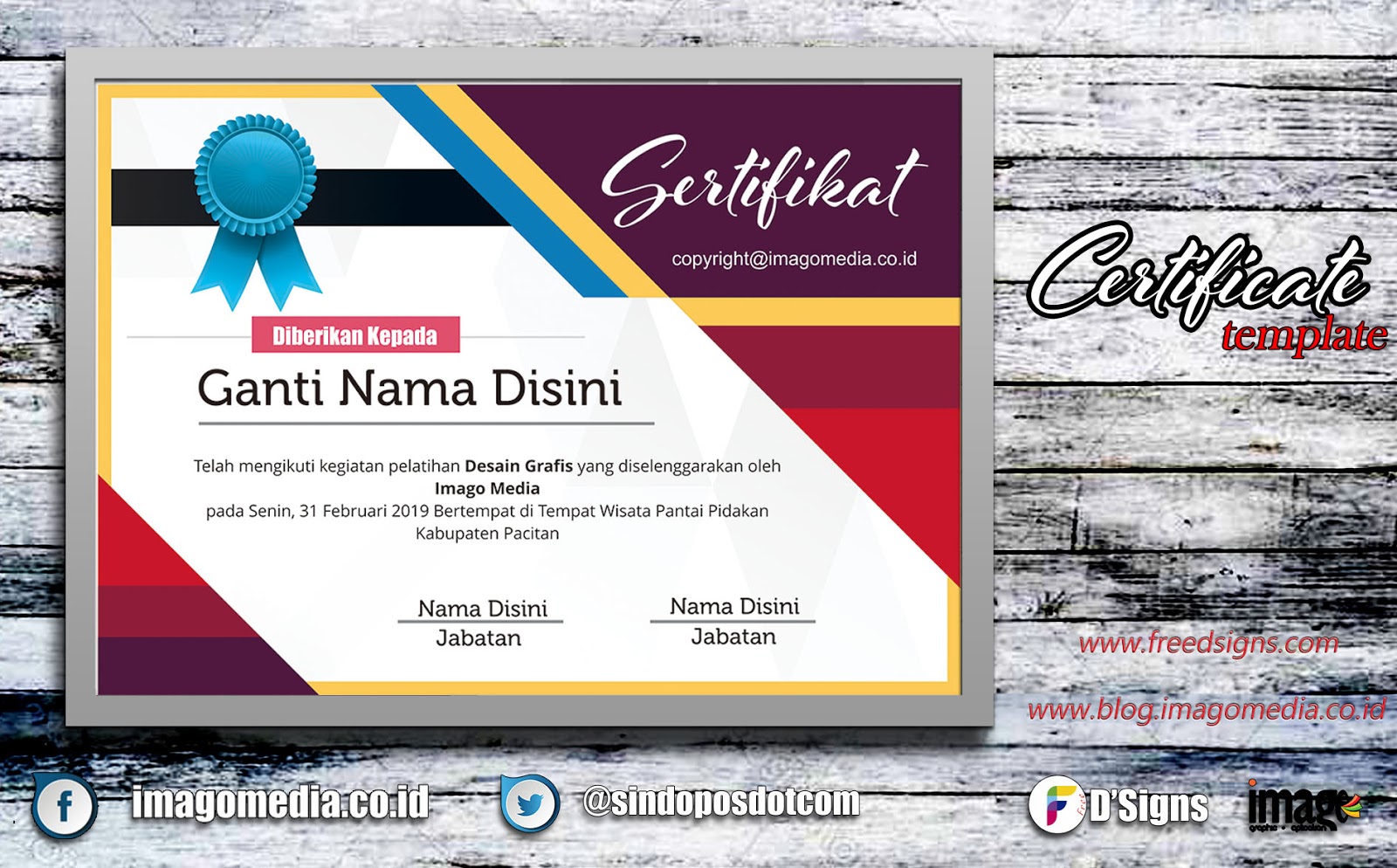 Detail Desain Sertifikat Kosong Cdr Koleksi Nomer 40