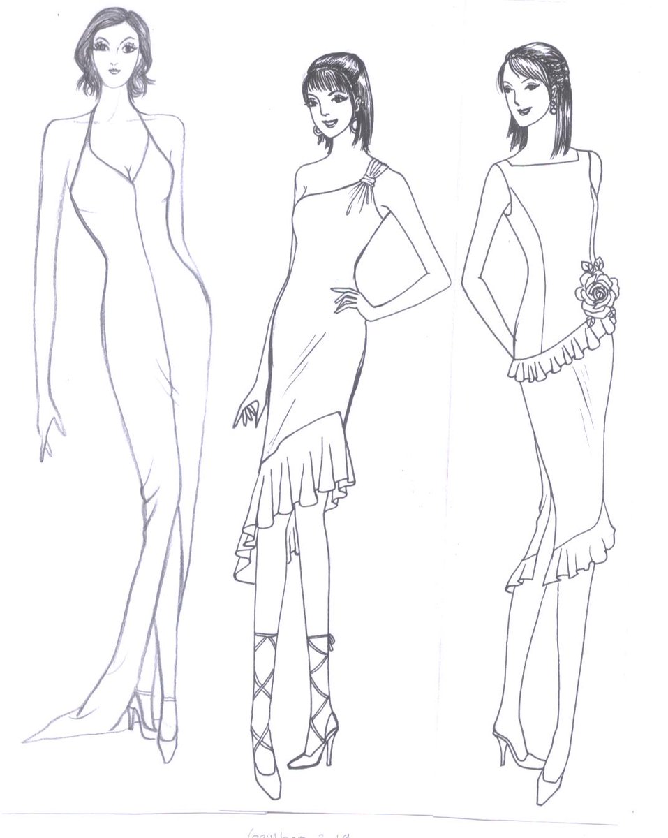 Detail Sketsa Gambar Model Koleksi Nomer 37