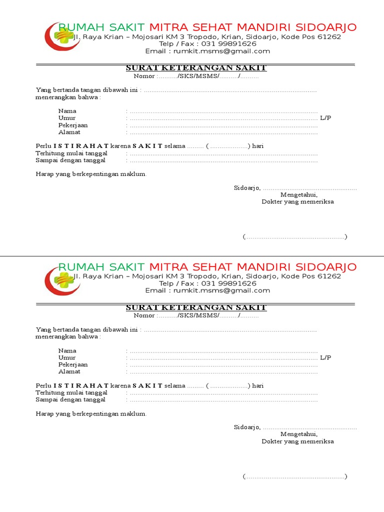 Surat Dokter Sidoarjo - 35+ Koleksi Gambar Surat Dokter Sidoarjo - 35+ Koleksi Gambar