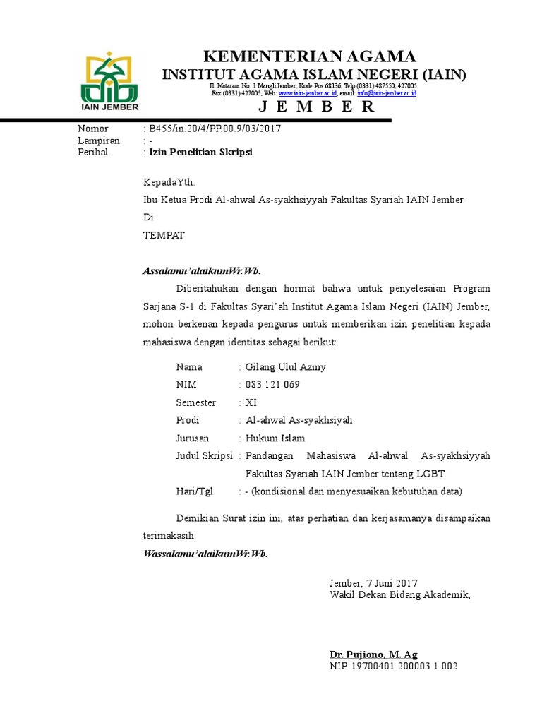 Detail Surat Ijin Penelitian Skripsi Koleksi Nomer 24 Detail Surat Ijin Penelitian Skripsi Koleksi Nomer 24