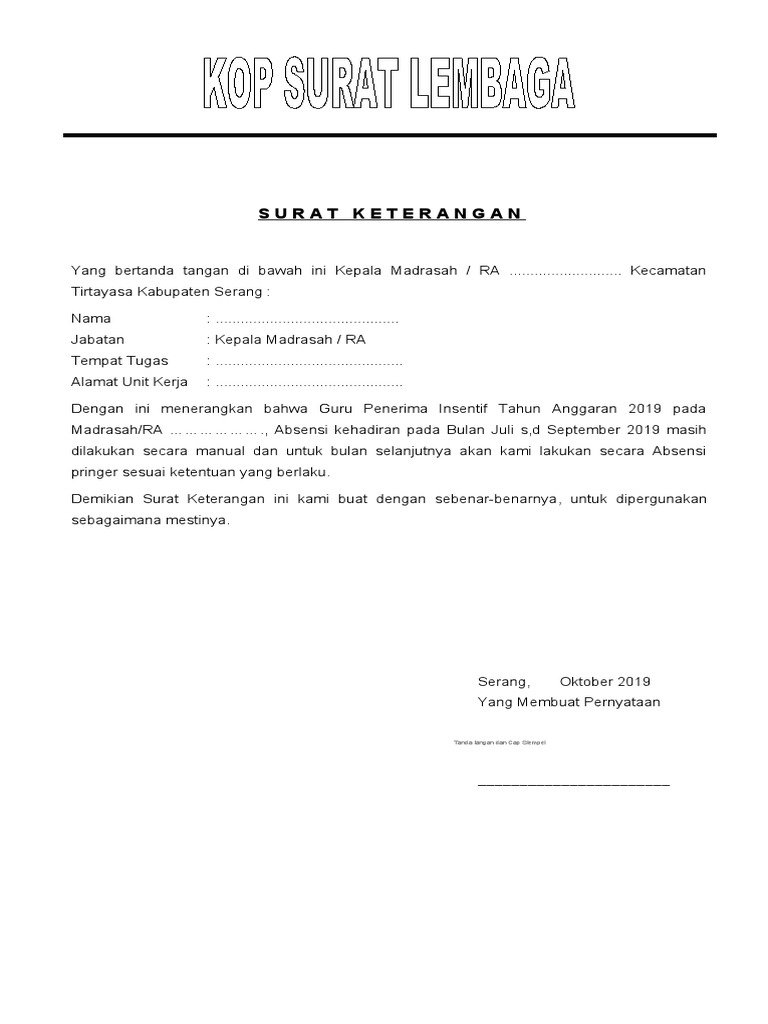 Surat Keterangan Absensi Manual - 36+ Koleksi Gambar Surat Keterangan Absensi Manual - 36+ Koleksi Gambar