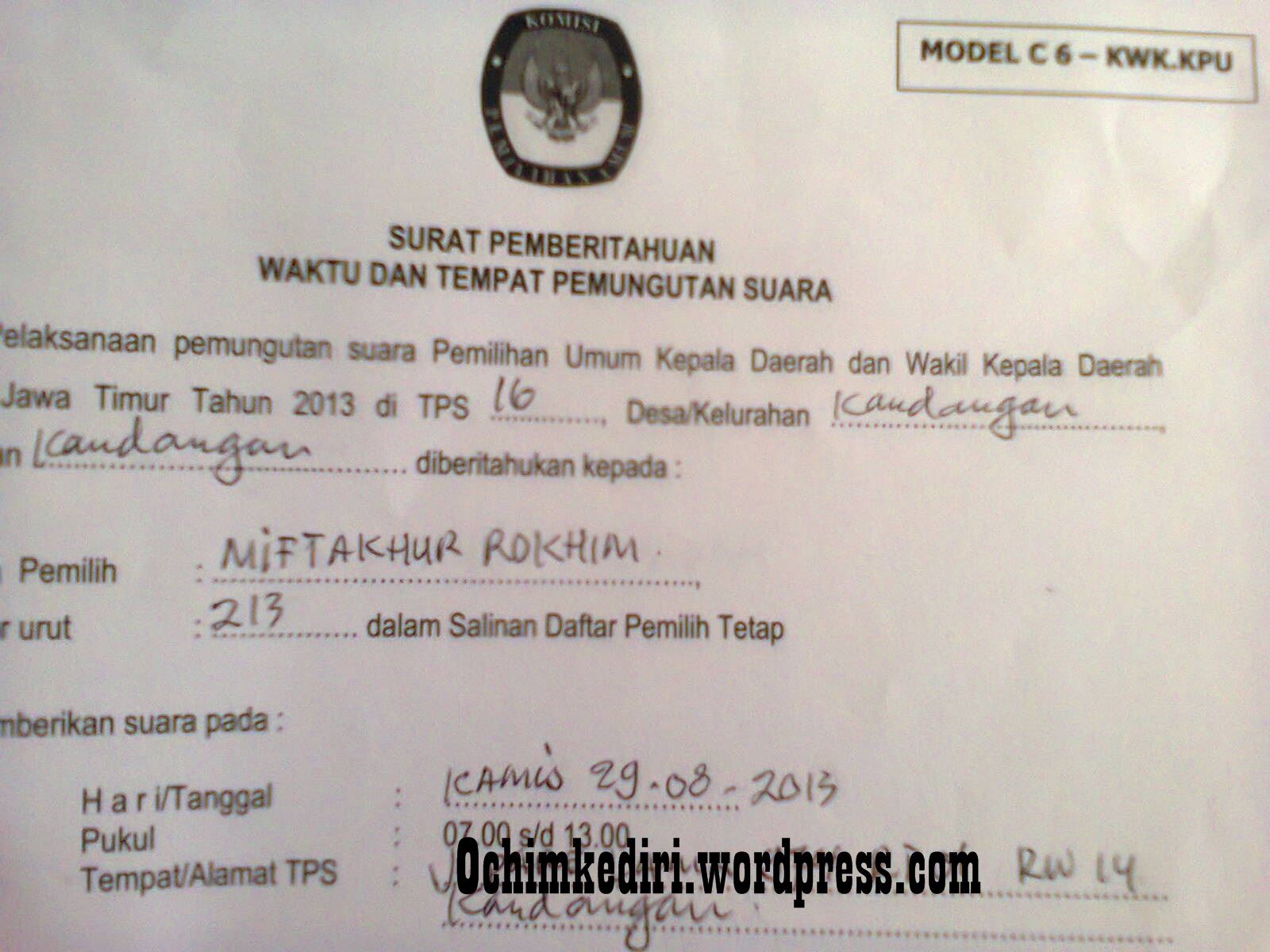 Detail Surat Pemberitahuan Pemungutan Suara Kepada Pemilih Koleksi Nomer 28 Detail Surat Pemberitahuan Pemungutan Suara Kepada Pemilih Koleksi Nomer 28