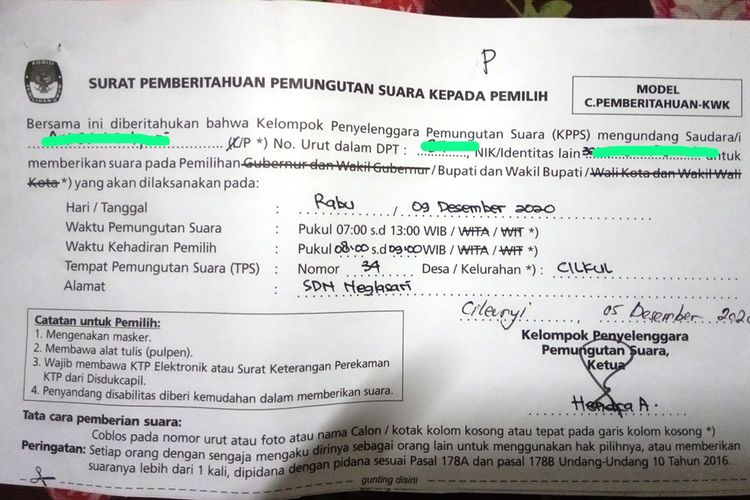 Detail Surat Pemberitahuan Pemungutan Suara Kepada Pemilih Koleksi Nomer 36 Detail Surat Pemberitahuan Pemungutan Suara Kepada Pemilih Koleksi Nomer 36