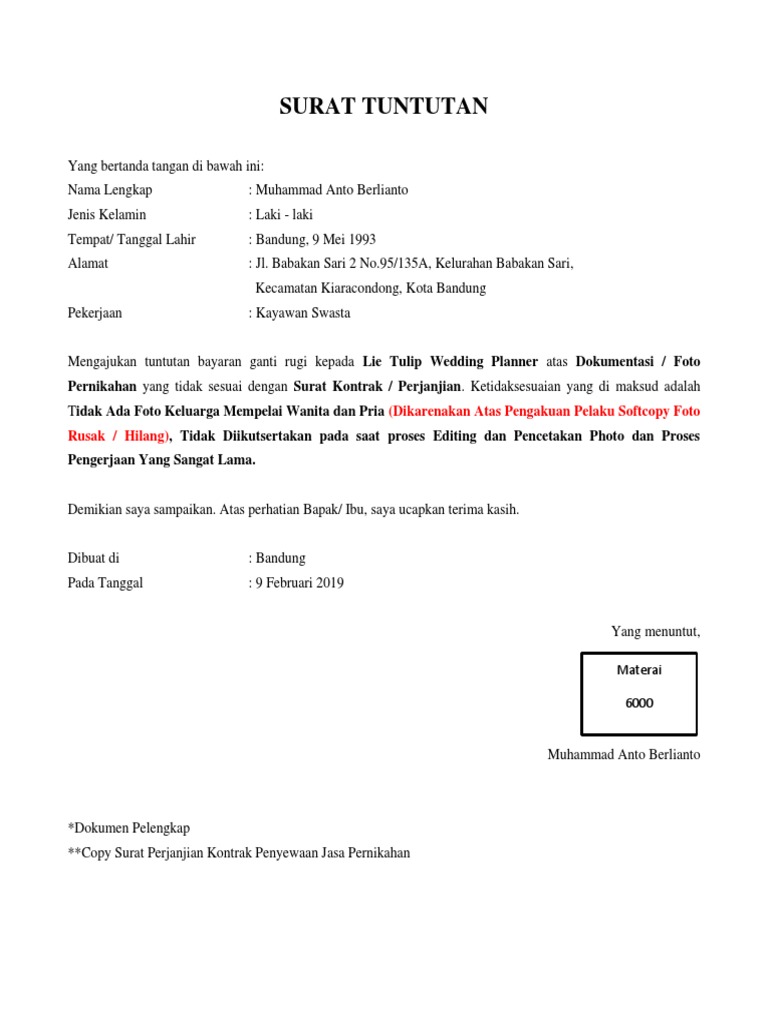 Detail Surat Perjanjian Ganti Rugi Koleksi Nomer 40 Detail Surat Perjanjian Ganti Rugi Koleksi Nomer 40