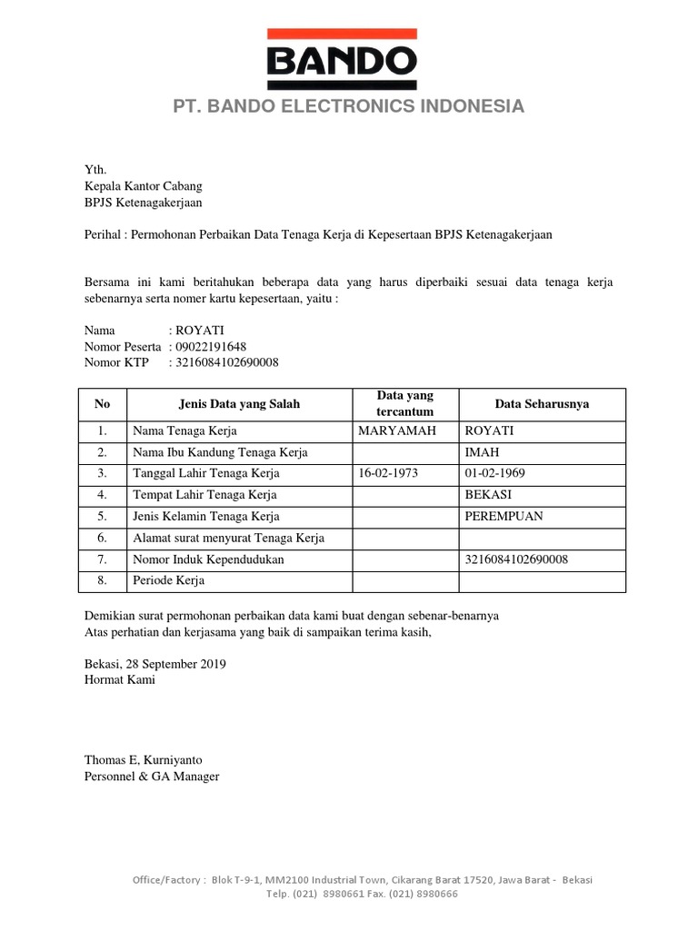 Detail Surat Permohonan Bpjs Ketenagakerjaan Koleksi Nomer 37 Detail Surat Permohonan Bpjs Ketenagakerjaan Koleksi Nomer 37