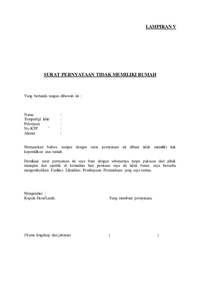 Surat Pernyataan Belum Memiliki Rumah - 42+ Koleksi Gambar Surat Pernyataan Belum Memiliki Rumah - 42+ Koleksi Gambar