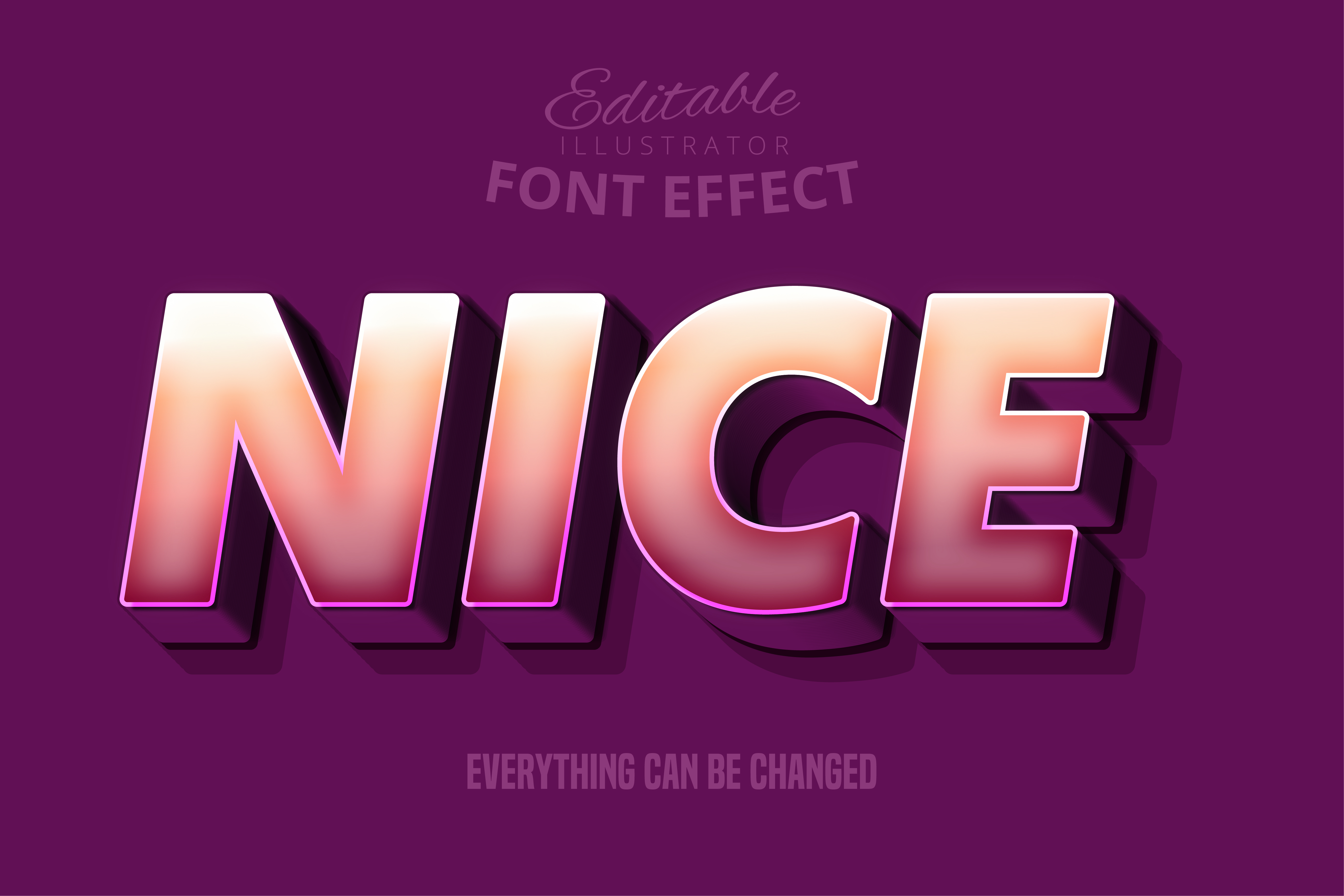 3d Text Illustrator Template 51 Koleksi Gambar