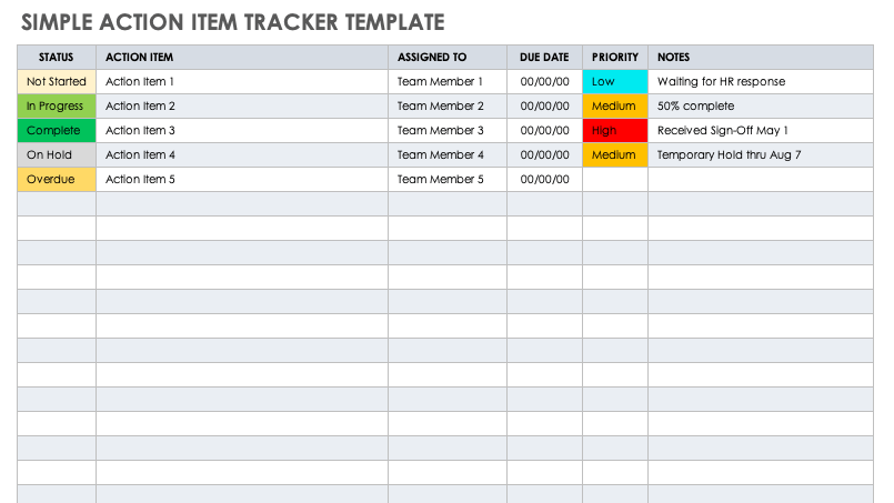 Action Tracker Excel Task Tracker Template 55 Koleksi Gambar