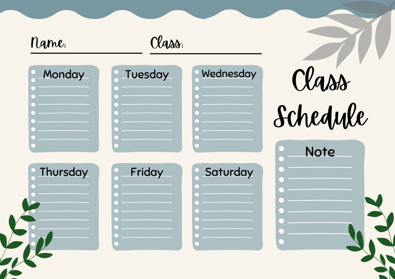 Aesthetic Schedule Template 58 Koleksi Gambar